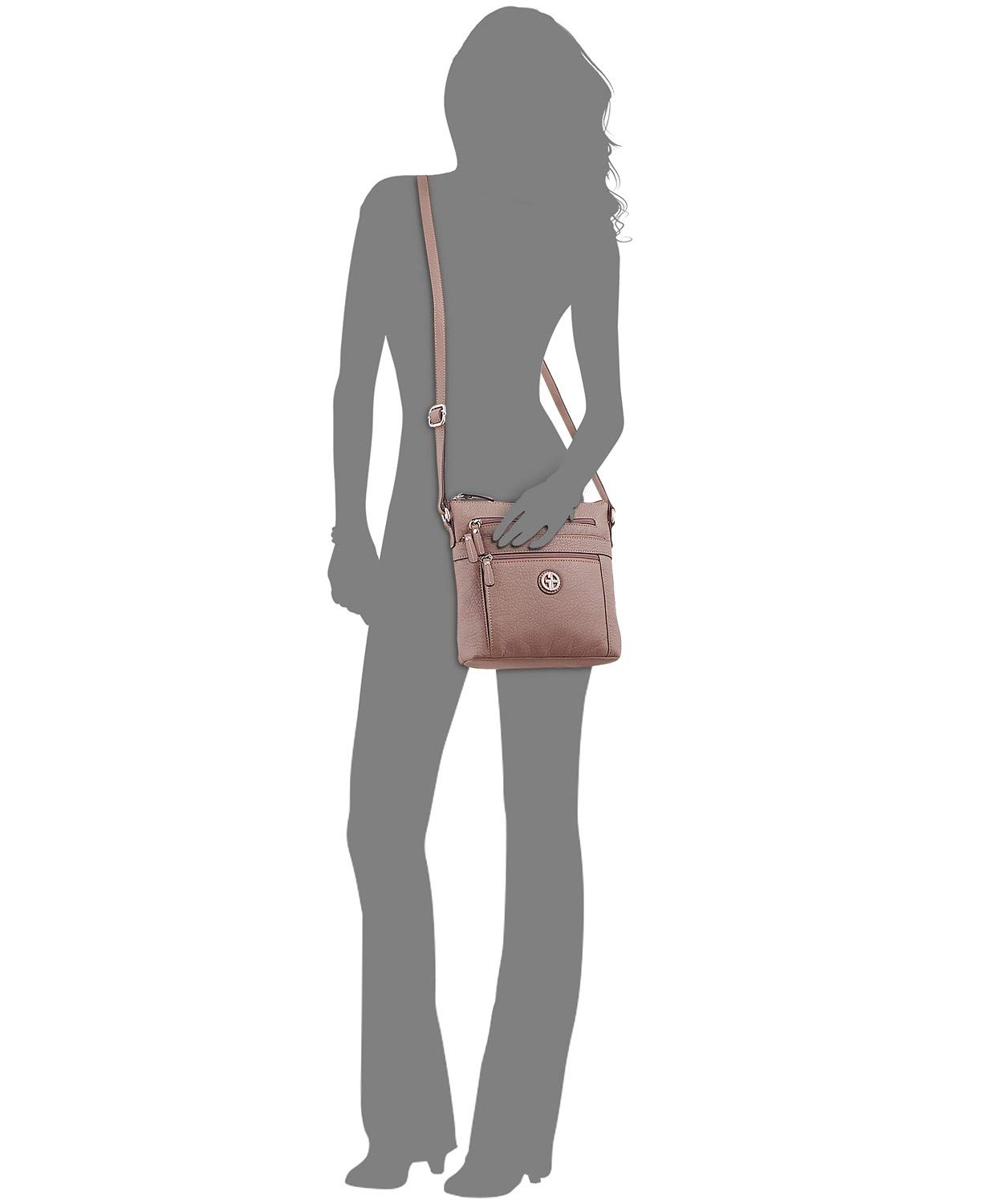 Giani Bernini Grey Pebble Crossbody Handbag