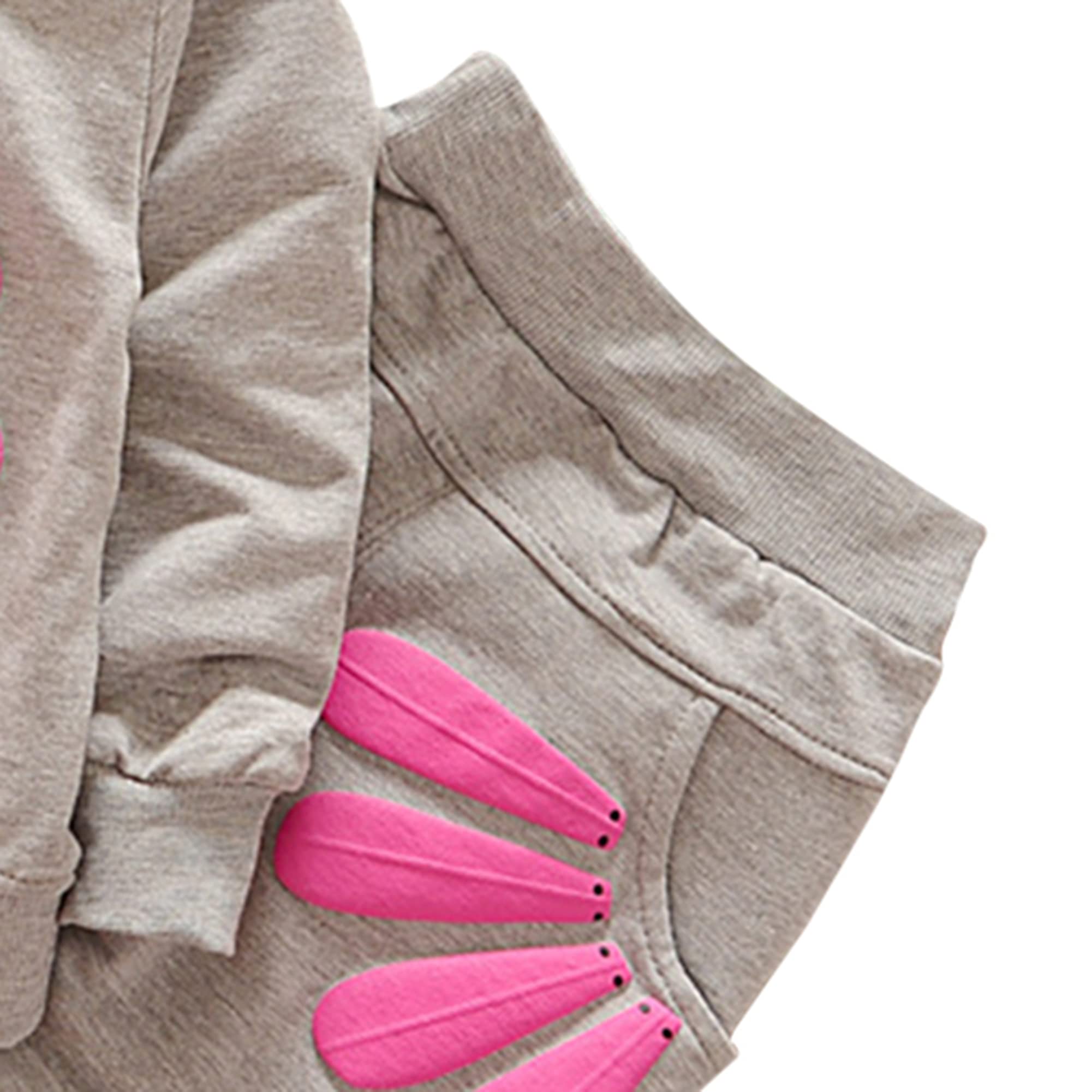 Avidqueen Toddler Baby Girls Sunflower Clothes Set Long Sleeve Top and Pants 2pcs Outfits Fall Clothes (Grey,Age 3T)