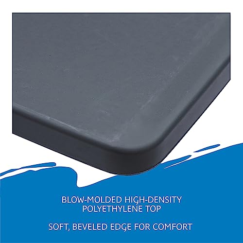 Iceberg IndestrucTable TOO 1200 Series, Personal Folding Table, Indoor/Outdoor, Commercial Grade, Charcoal, 19.5β L x 30β W x 28" H