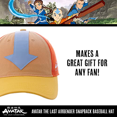Avatar The Last Airbender Baseball Hat, Arrow Mark Cotton Adult Adjustable Snapback Ball Cap with Curved Brim, Multi, One Size