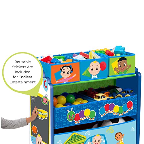 PZCXBFH 4-Piece Toddler Playroom– Set Includes Table and 2 Chairs and 6 Boxes of Toy Storage
