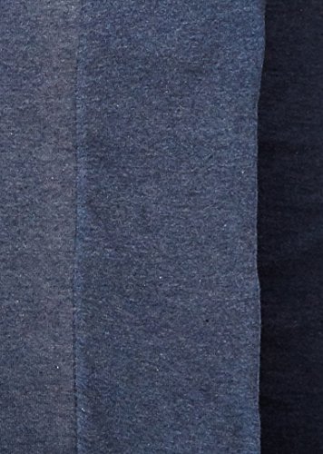 INK+IVY 100% Cotton Jersey Knit Heathered Fabric Sheet 13" Deep Pocket Modern All Season, Soft Bedding-Set, Matching Pillow Case, Queen, Navy, 4 Piece (II20-710)