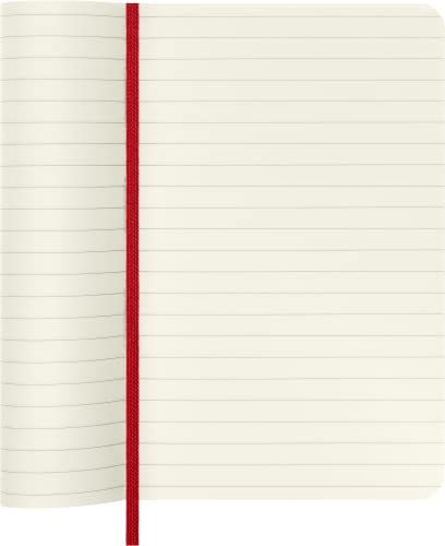 Moleskine Classic Notebook, Soft Cover, Pocket (3.5" x 5.5") Ruled/Lined, Scarlet Red, 192 Pages