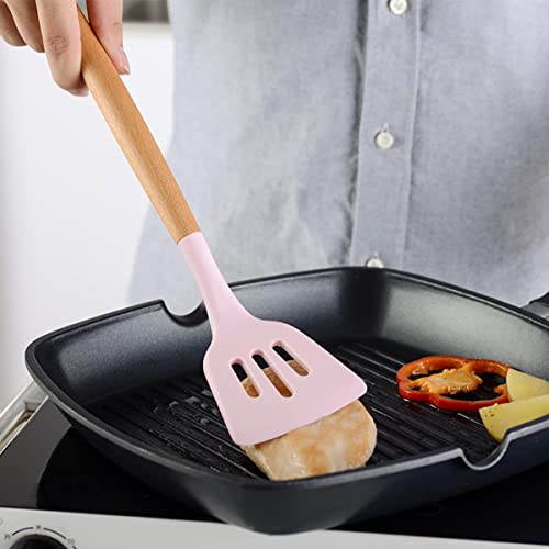 Keidason Silicone Cooking Utensils Set, 12-piece Kitchen Utensil Set Non-stick Cookware Is Heat-resistant, BPA-free, Cooking Tools, Stirring Kitchen Tool Set (Pink)