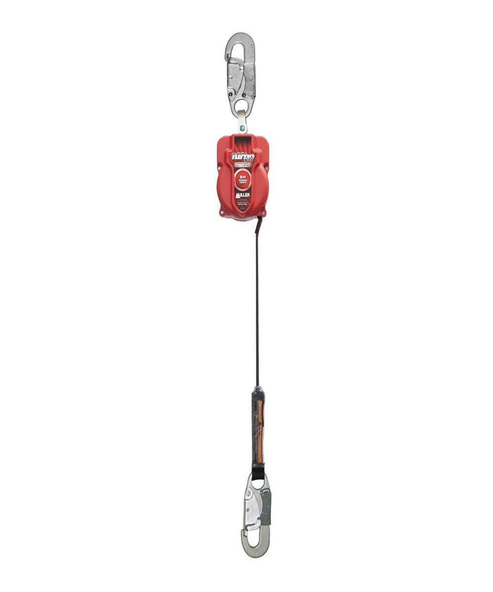 Honeywell Miller Fall Protection MFL-9-Z7/9FT TurboLite Personal Fall Limiter, Standard, Red/Black