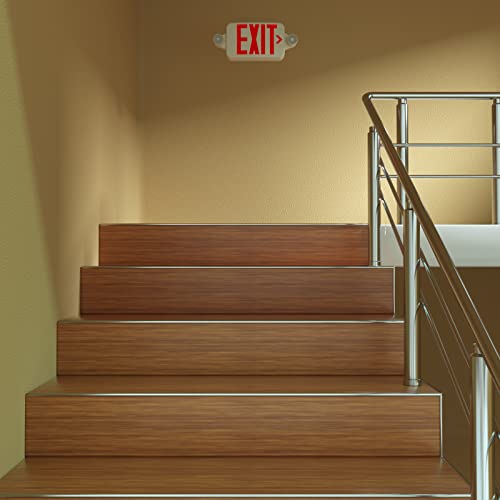 FREELICHT 8 Pack Exit Sign with Emergency Lights, Two LED Adjustable Head Emergency Exit Light with Battery, Exit Sign for Business