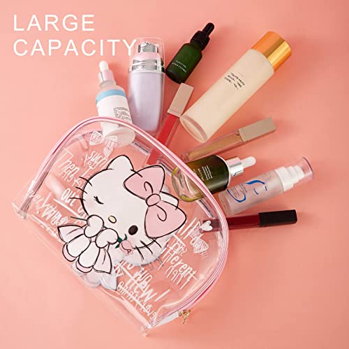 AmBealla Cosmetic Big Makeup Bag Cosmetic Bag Travel Carrying Case Kitty Cat Toiletry Bag Lady Gift Christmas