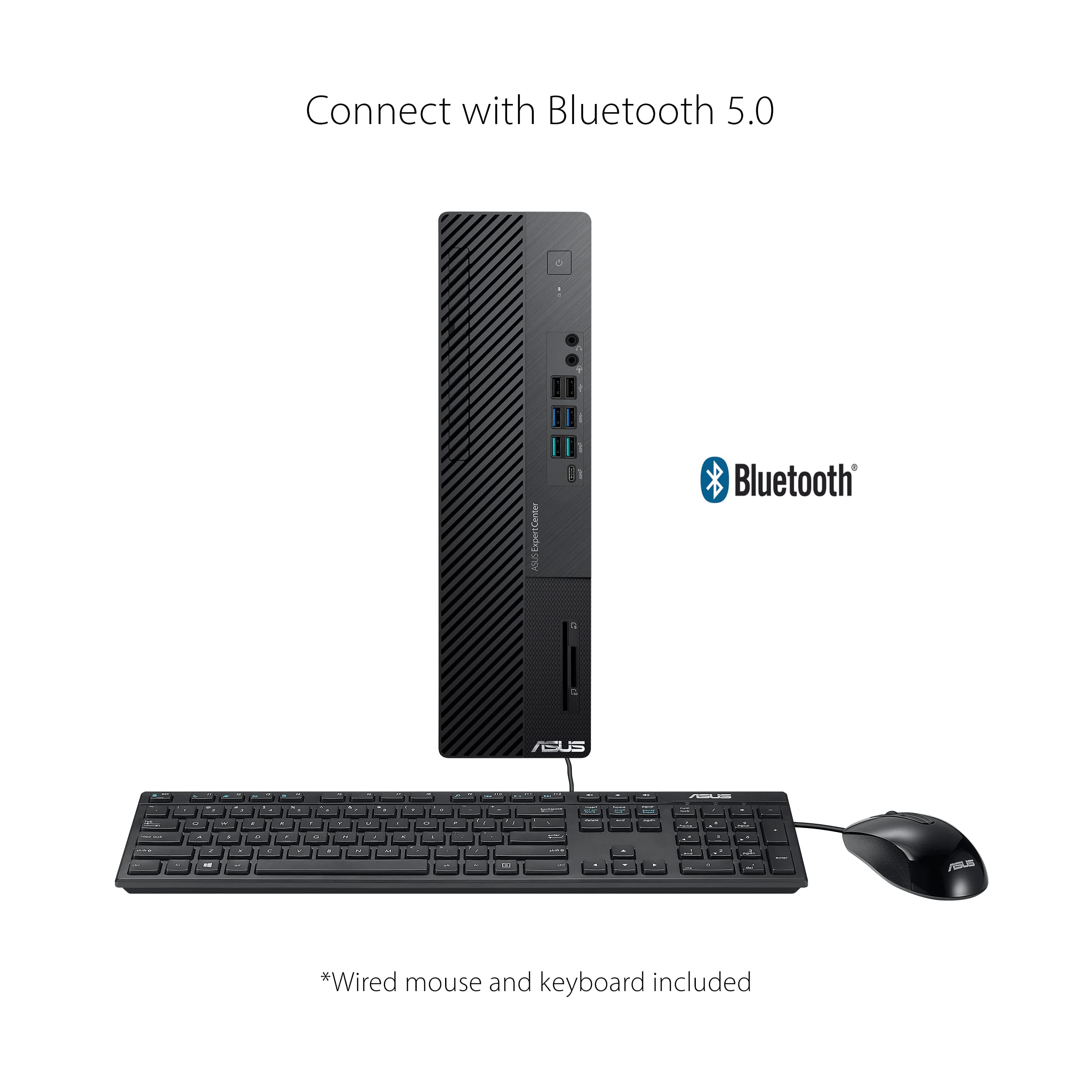 ASUS ExpertCenter D700SD Small Form Factor Desktop PC, Intel Core i5-12400, 16GB DDR4 RAM, 512GB PCIe SSD, TPM, Windows 11 Pro, Black, D700SD-XH504