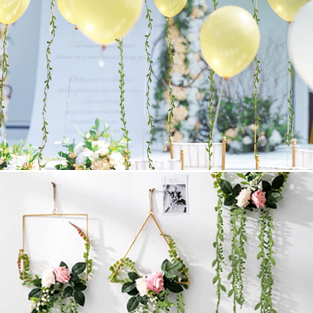 Kuinayouyi Artificial Vines 40 M Fake Hanging Plants Silk Ivy Artificial Leaf Garlands Simulation Foliage Rattan Green Leaves Decorative Home Wall Garden Wedding Party Wreaths Decor