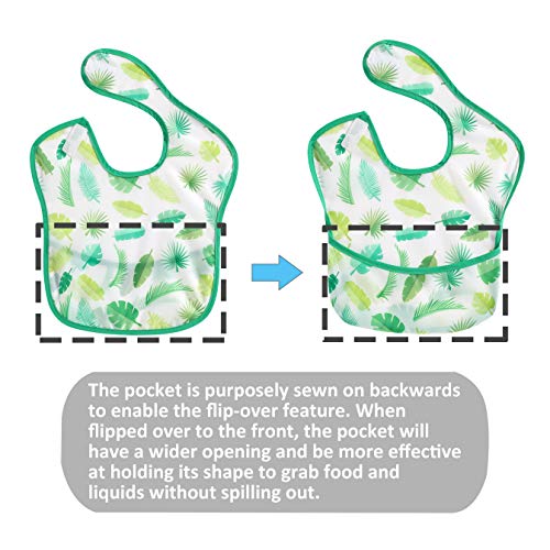 PandaEar 3 Pack Super Light Weight Baby Bib, Waterproof, Washable, Stain Oil and Odor Resistant 12-48 Months (Boy)