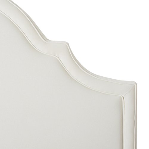 Jennifer Taylor Home Catherine Upholstered Queen Headboard, Antique White Woven