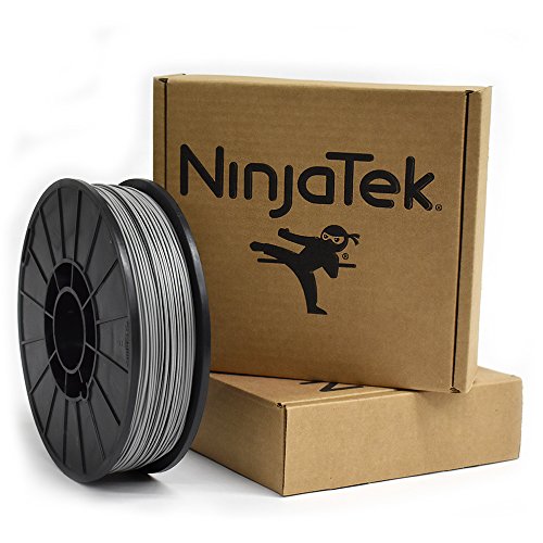 NinjaTek 3DAR14117510 NinjaTek Armadillo TPU Filament, 1.75mm, TPE, 1kg, Steel (Gray) (Pack of 1)