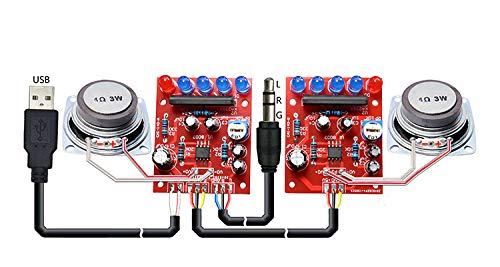Gikfun Upgraded USB Mini Amplifier Electronic Transparent Stereo Speaker Box Sound Amplifier DIY Kit for Arduino EK1918