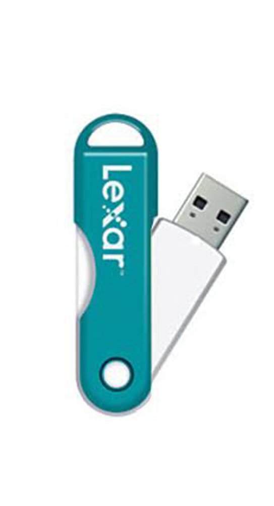 Lexar JumpDrive TwistTurn USB 2.0 Flash Drive 16GB, Assorted Colors Please Note: This is for 1 JumpDrive (No Color Choice) - Easily slips onto a keychain or a bag.