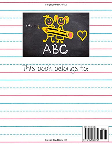 Handwriting Practice Paper for Kids: Dotted lined notebook for kids, 200 pages, 8.5x11 size, blank handwriting practice pages for kids