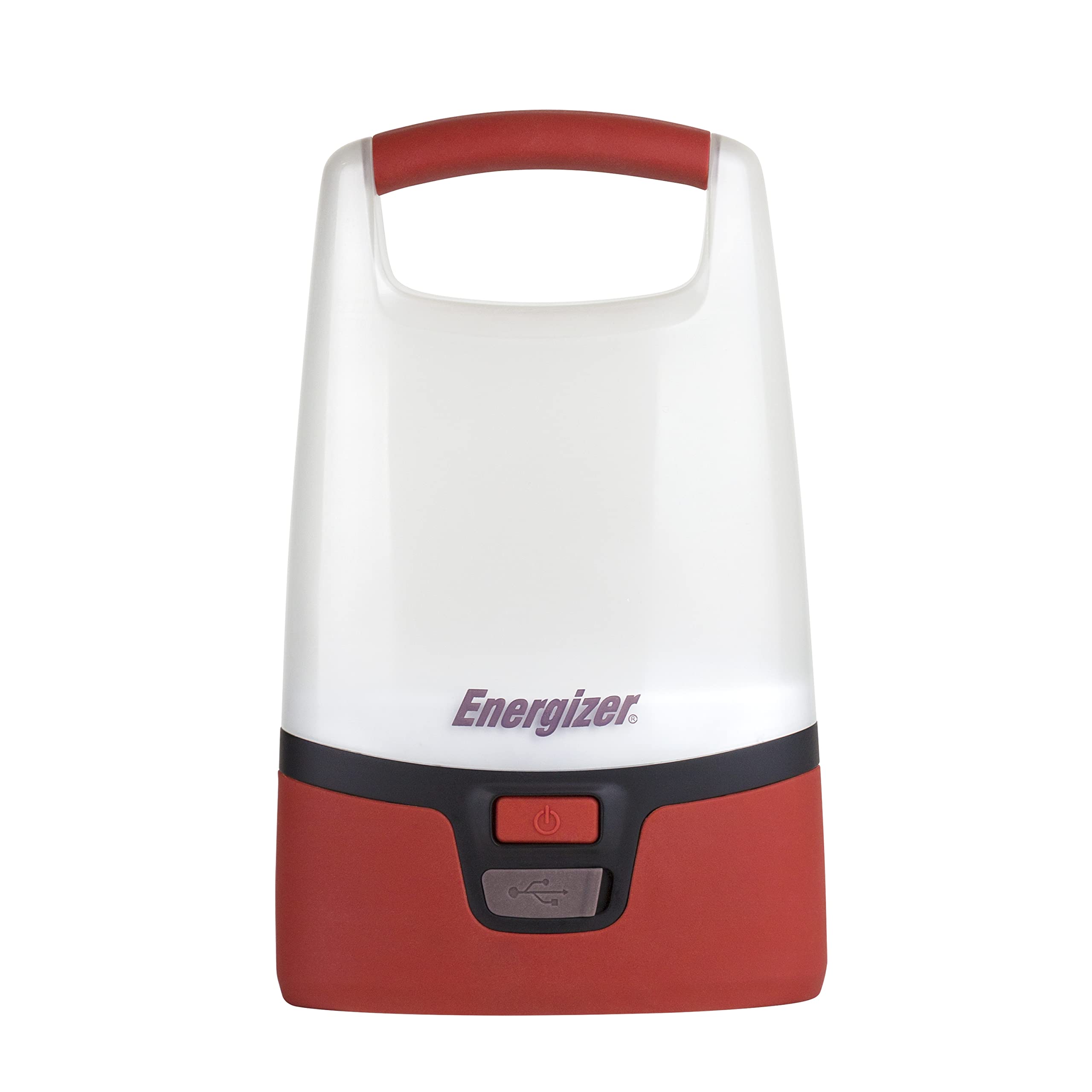 Energizer Vision LED Camping Lantern, Bright Battery Powered Lantern, Water Resistant Emergency Light, Pack of 1, Red