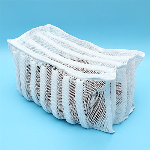 TanQiang Zippered Laundry Footwear Mesh Wash Bag Sneaker Washer Dryer White Shoes Clothes Washing Bag Home Cleaning Storage Tool Supplies