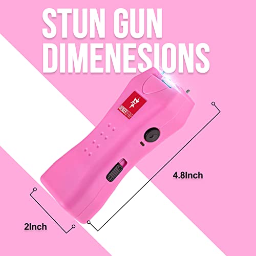 Avenger Defense Portable Stun Gun Mini for Women - Rechargeable Self Defense Flashlight Device (Orchid Pink, Plastic)
