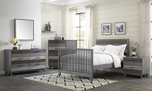 Soho Baby 48036570 Cascade Premium Soft Closing 6-Drawer Dresser, Wire Brush Multi-Tone Gray Finish