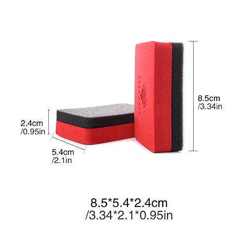 SGCB Pro Ceramic Coating Sponge Applicator Kit Pack of 10, 3.3” x 2” Tire Dressing Applicator Sponge Car Foam Block for Nano Coating, Glass Coating, Wheel Tire Shine Detailing