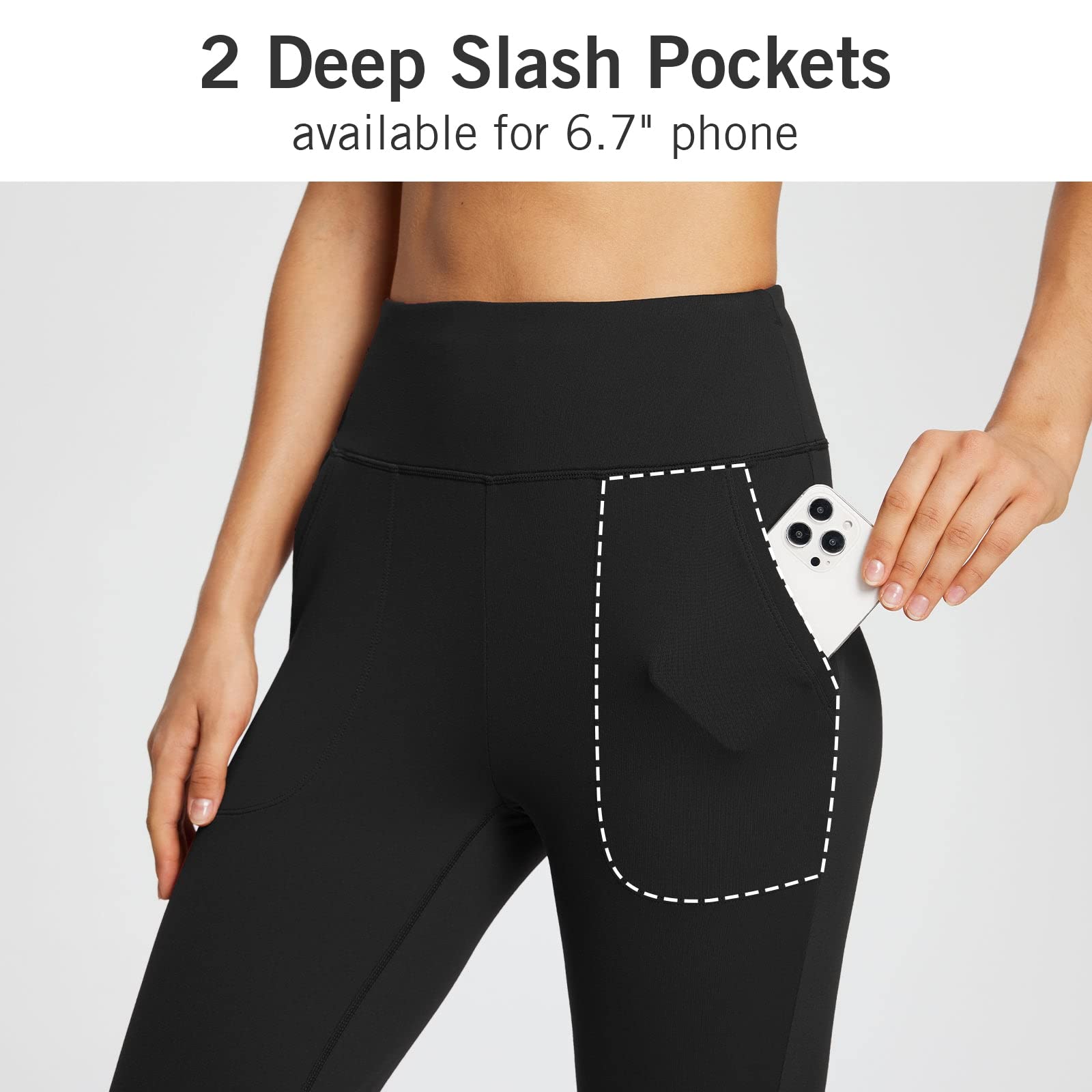 BALEAF Black Joggers for Women with Pockets Workout Athletic High Waisted Yoga Lounge Jogger Lightweight Tapered Pants Black M