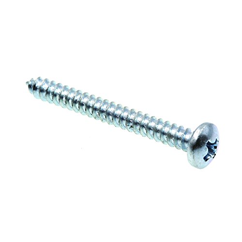 Prime-Line 9019909 Sheet Metal Screw, Self-Tapping, Pan Head Phillips, #8 X 1-1/2 in, Zinc Plated Steel, Pack of 75