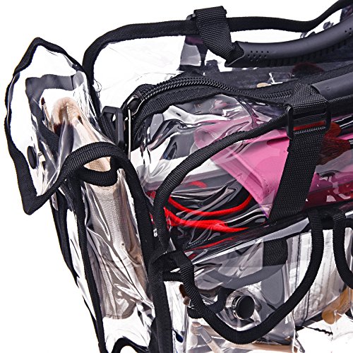 SHANY Clear Makeup Bag, Pro Mua rectangular Bag with Shoulder Strap, Large