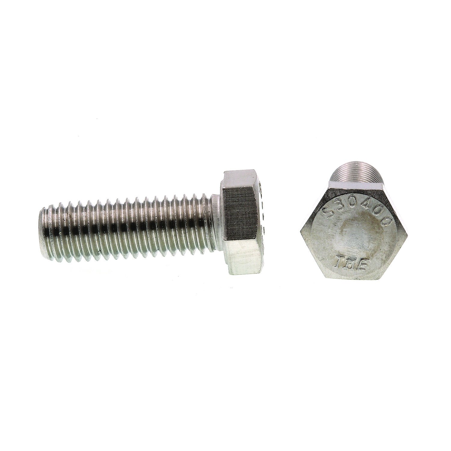 Prime-Line 9060398 Hex Bolts, 1/2 In.-13 X 1-1/2 In, Grade 304 Stainless Steel (25 Pack), Zinc
