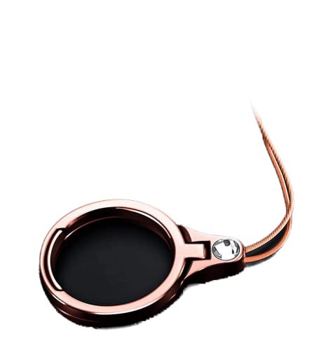 MONCA Finger Ring Strap Kickstand, Bling Cubic Phone Holder Charm for Hand Grip Lanyard Holder for iPhone loopy for Phone Case,Cell Phone,Usb,keys (Rose Gold Ring Charm)