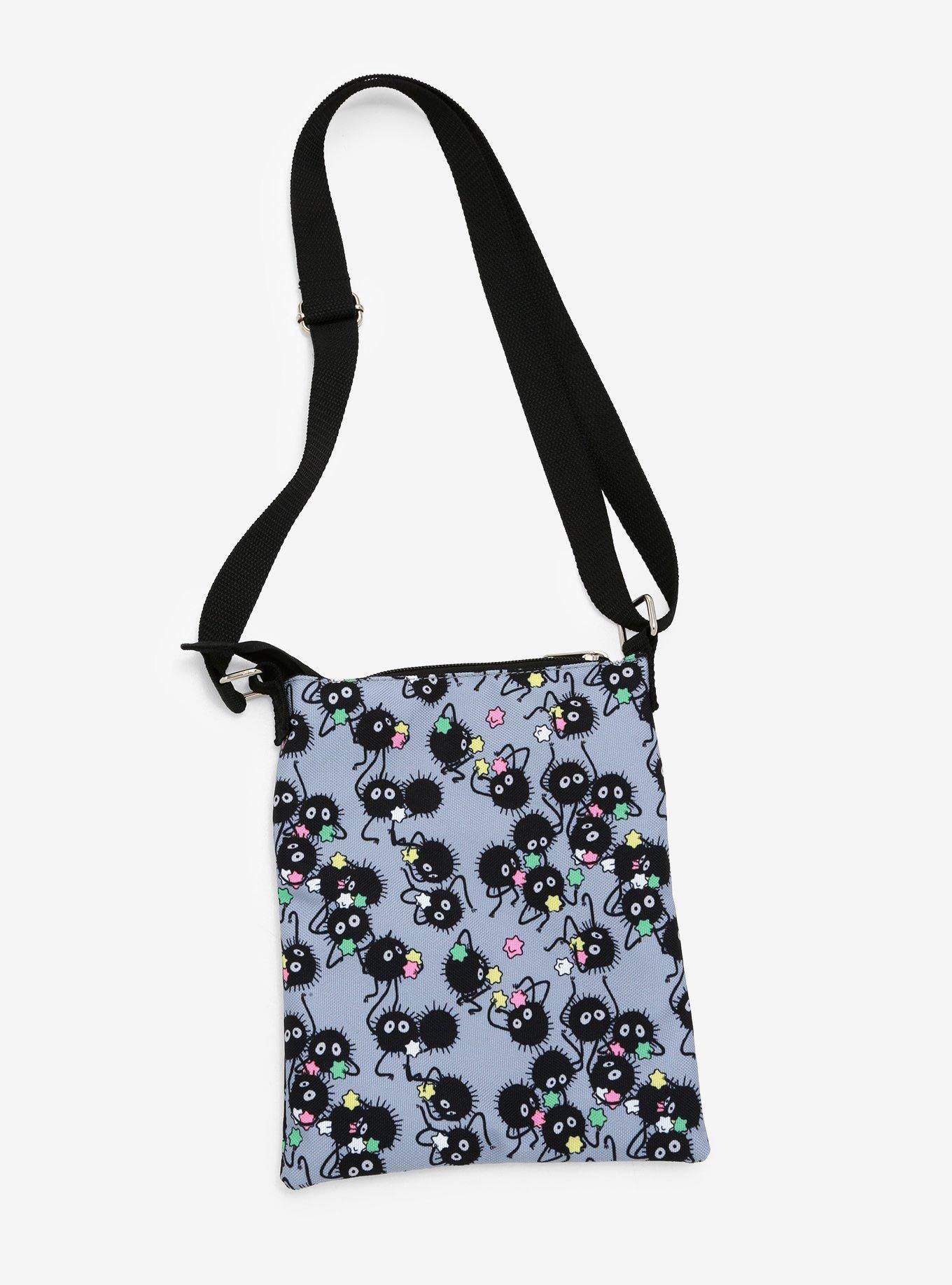 Hot Topic Studio Ghibli Spirited Away Soot Sprites Passport Crossbody Bag