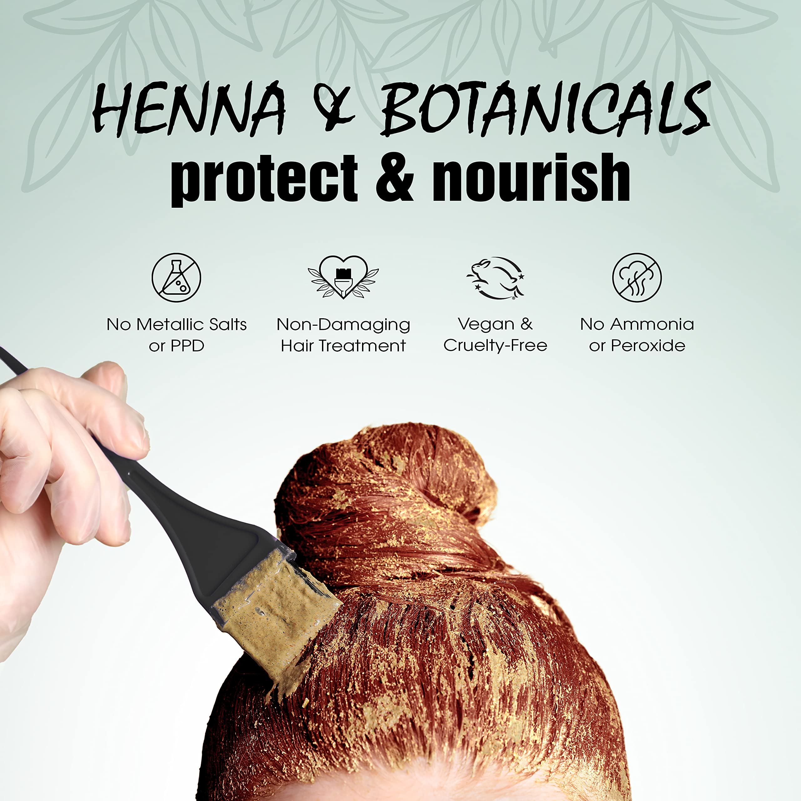 Light Mountain Mahogany Hair Dye - Organic, Chemical-Free, Semi-Permanent for Men/Women, with Henna Leaf Powder and Botanicals, 16 Oz