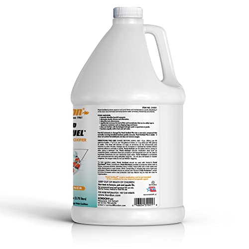 KORDON POND AMQUEL One-Step Water Conditioner for Koi Ponds and Water Gardens – Instantly Detoxifies Ammonia and Removes Chlorine & Chloramines Fast, 1-gallon