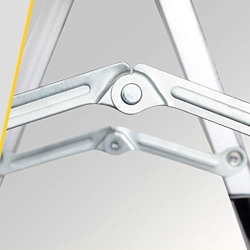 PENGJIE Folding Ladder Step Stool Ladder Stool 3 Step Folding Aluminum Heavy Duty Steel Portable Anti Slip Mat Tread Compact 150 Kg Capacity