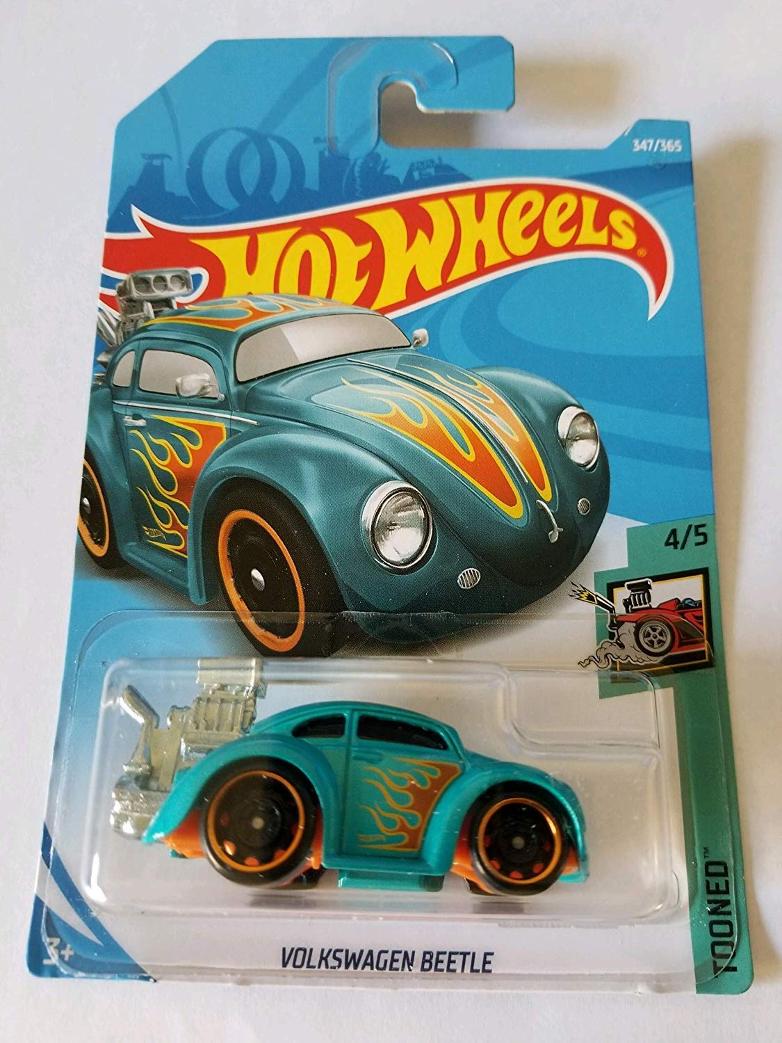 Hot Wheels 2018 Tooned 4/5 - Volkswagen Beetle (Light Blue)