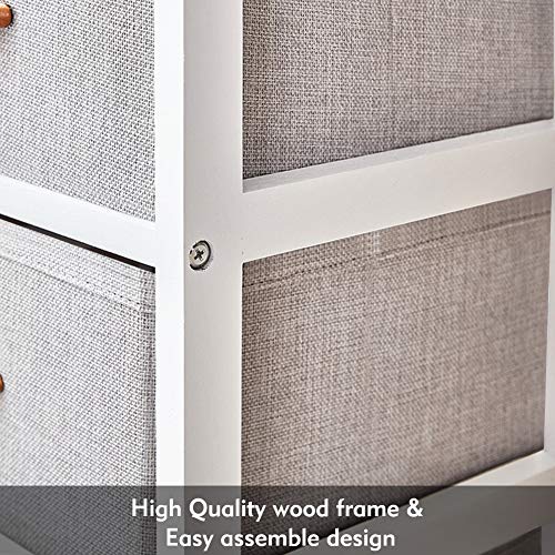 Nothers 3 Drawers Fabric Dresser Storage Organizer, Organizer Unit for Bedroom, Closet, Entryway,Living Room Furniture, Foom Decor,Hallway - Light Grey