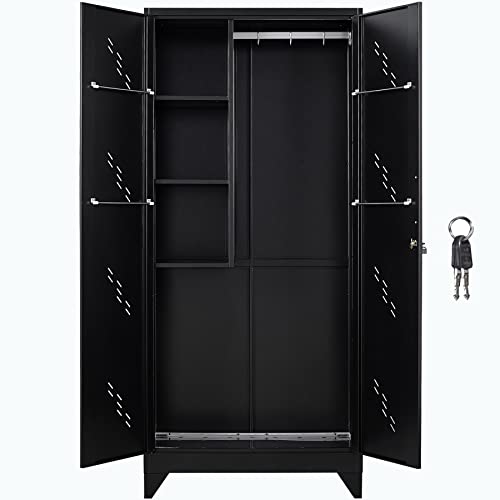 VASAAOSD 75" Garage Storage Cabinet,Shelves for Storage,Tool Cabinets for Garage,Storage & Organization,Storage for Garages,Tool Storage with Lock for Home Office Garage