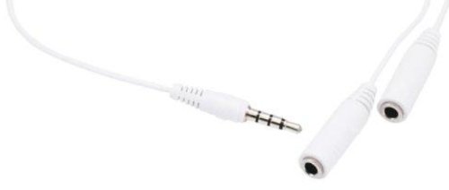 Monoprice 107116 Headphone Splitter with Separate Volume Controls, White