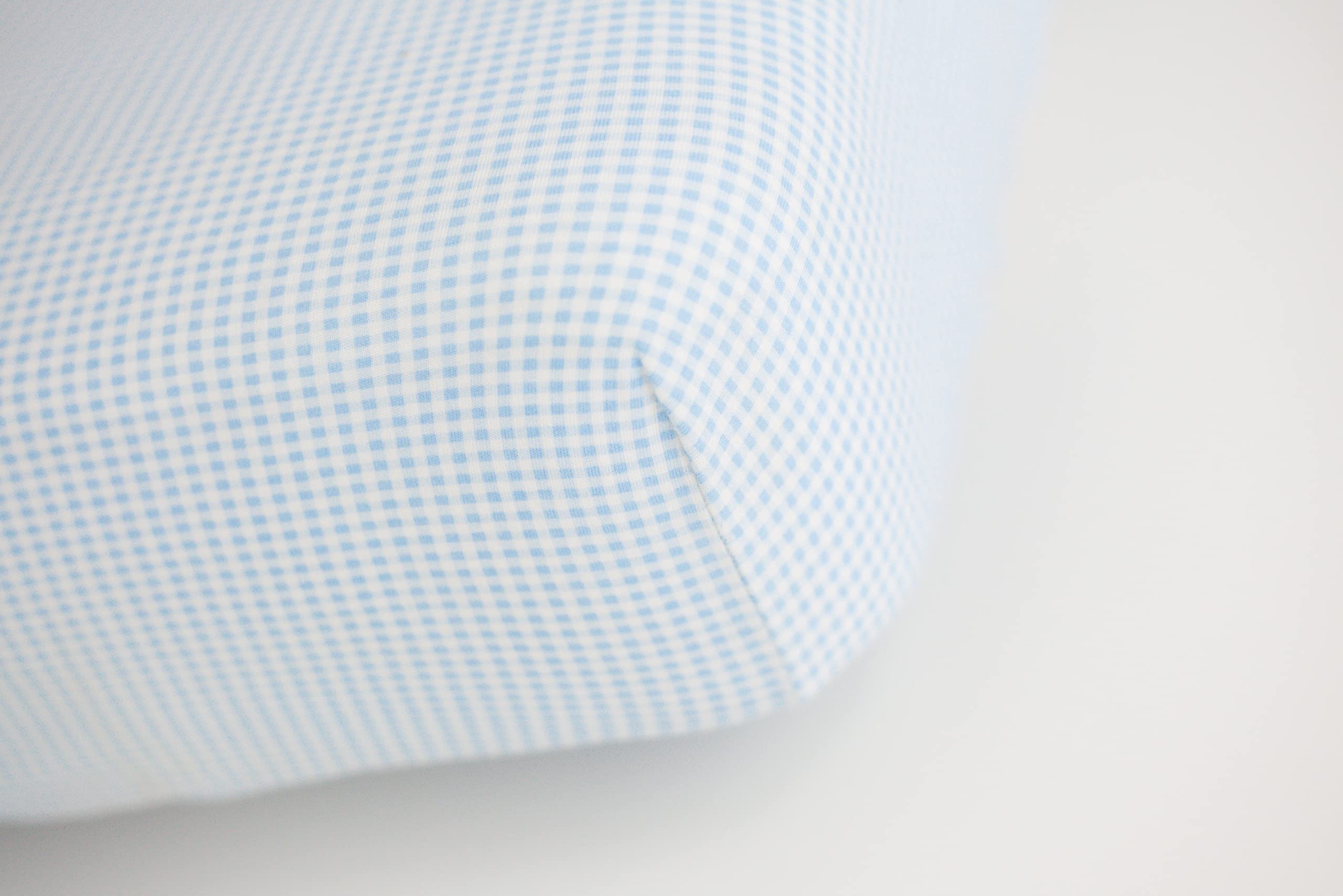 SheetWorld Fitted Square Playard Sheet 37.5 x 37.5 (Fits Joovy) - Sage Gingham Jersey Knit - Made in USA