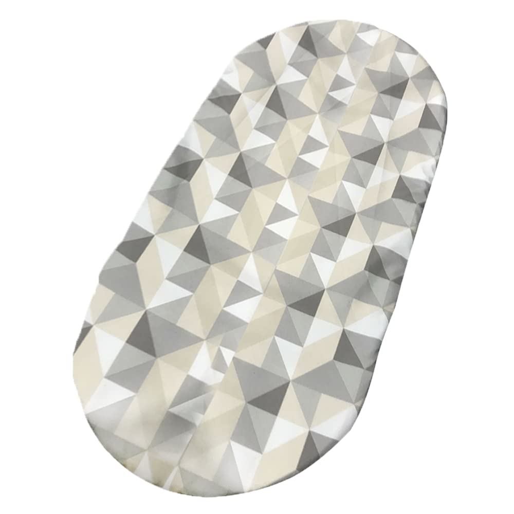 F-Price Replacement Sheet for Fisher-Price Soothing Motions Bassinet - DPV60 ~ Mattress Cover Replacement, White, Grey (DPV70)