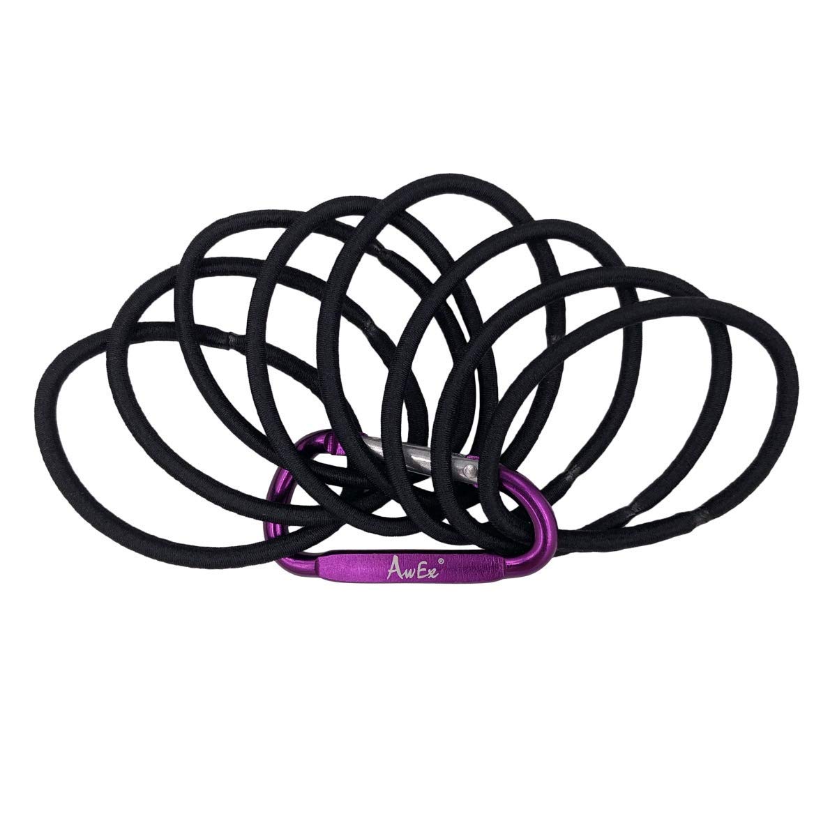 AwEx Strong Black Hair Ties,72 PCS,4 mm Regular Loop Hair Bands,No Metal Hair Elastics,No Pull Ponytail Holder