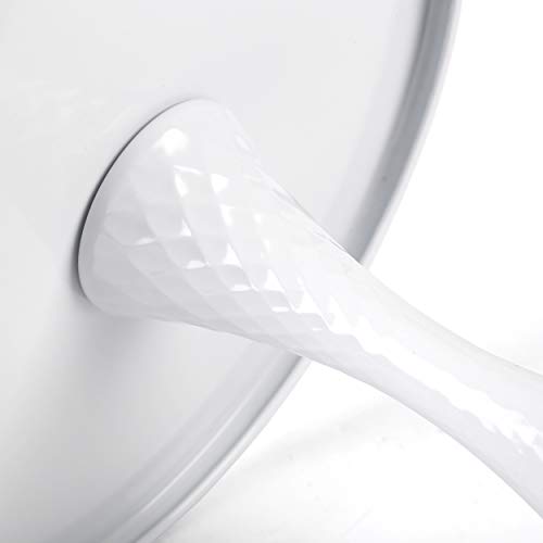 Hotity Set of 2 Round Cake Stands Modern Design Dessert Display Cake Stand Cupcake Stands for Party Celebration Baby Shower, White