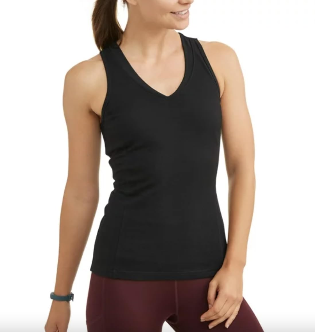 Athletic Works Women's Dri More Core Shelf-Bra Racerback Black