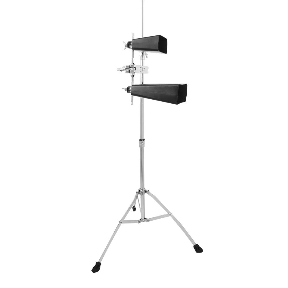 Mowind 5 Inch Metal Steel Cowbell Noise Maker with Stick for Drum Set Kit Hand Percussion