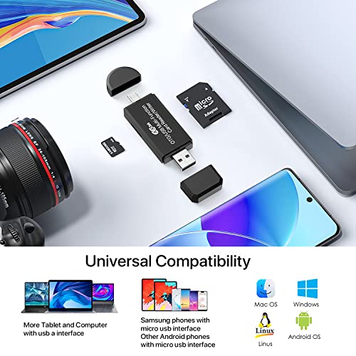 Micro USB OTG to USB 2.0 SD Card Adapter, COCOCKA Micro SD Card Reader,Trail Camera Memory Card Adapter Connector for Android Phone/Computer,Supports SD/SDHC/SCXC/MMC/MMC Micro