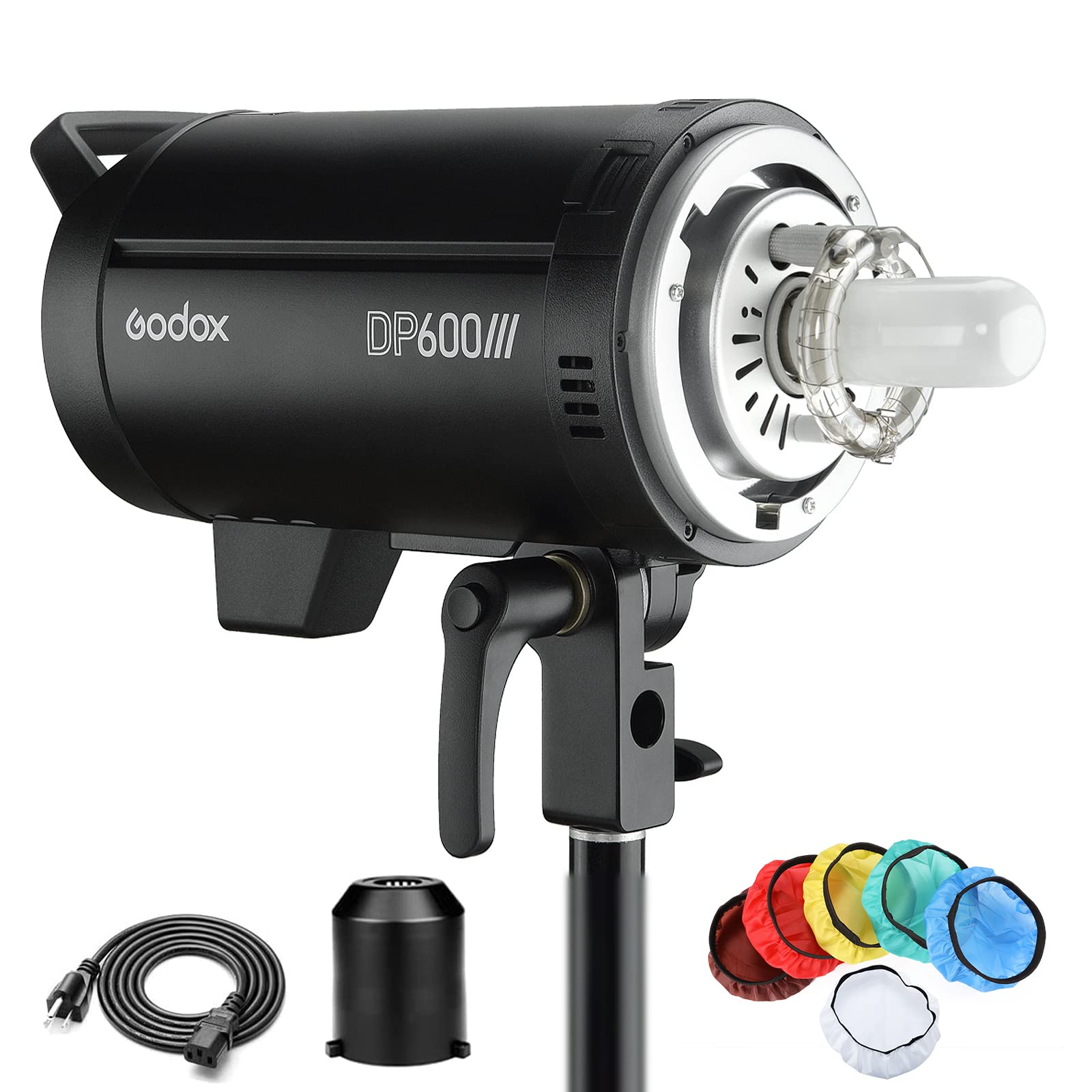 Godox DP600III 600Ws GN80 Studio Flash Strobe Monolight with Bowen Mount, 5600K±200K, 1/2000-1/800S Flash Duration, 1s Recycling time, Built-in Godox 2.4G Wireless System(110V)