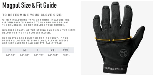 Magpul Patrol Glove 2.0 Lightweight Tactical Leather Gloves, Coyote, Large