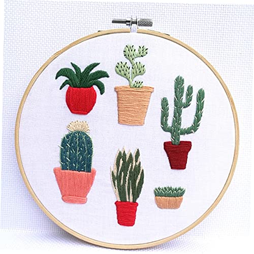BETOOKY 1 Set Starter Punch Needle Kit Piecing Thread Cross Painting Cross Stitching Thread Cross Starter Kit Ornament Kits Cross Stitching Material Kit Embroidery White Child Household