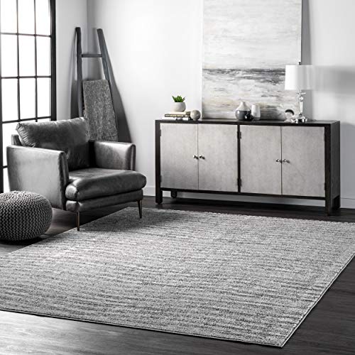 nuLOOM Sherill Abstract Transitional Area Rug, 6' 7" x 9', Grey