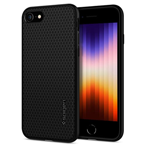 Spigen Liquid Air Armor Designed for iPhone SE 2020 Case/Designed for iPhone 8 Case (2017) / Designed for iPhone 7 Case (2016) - Black