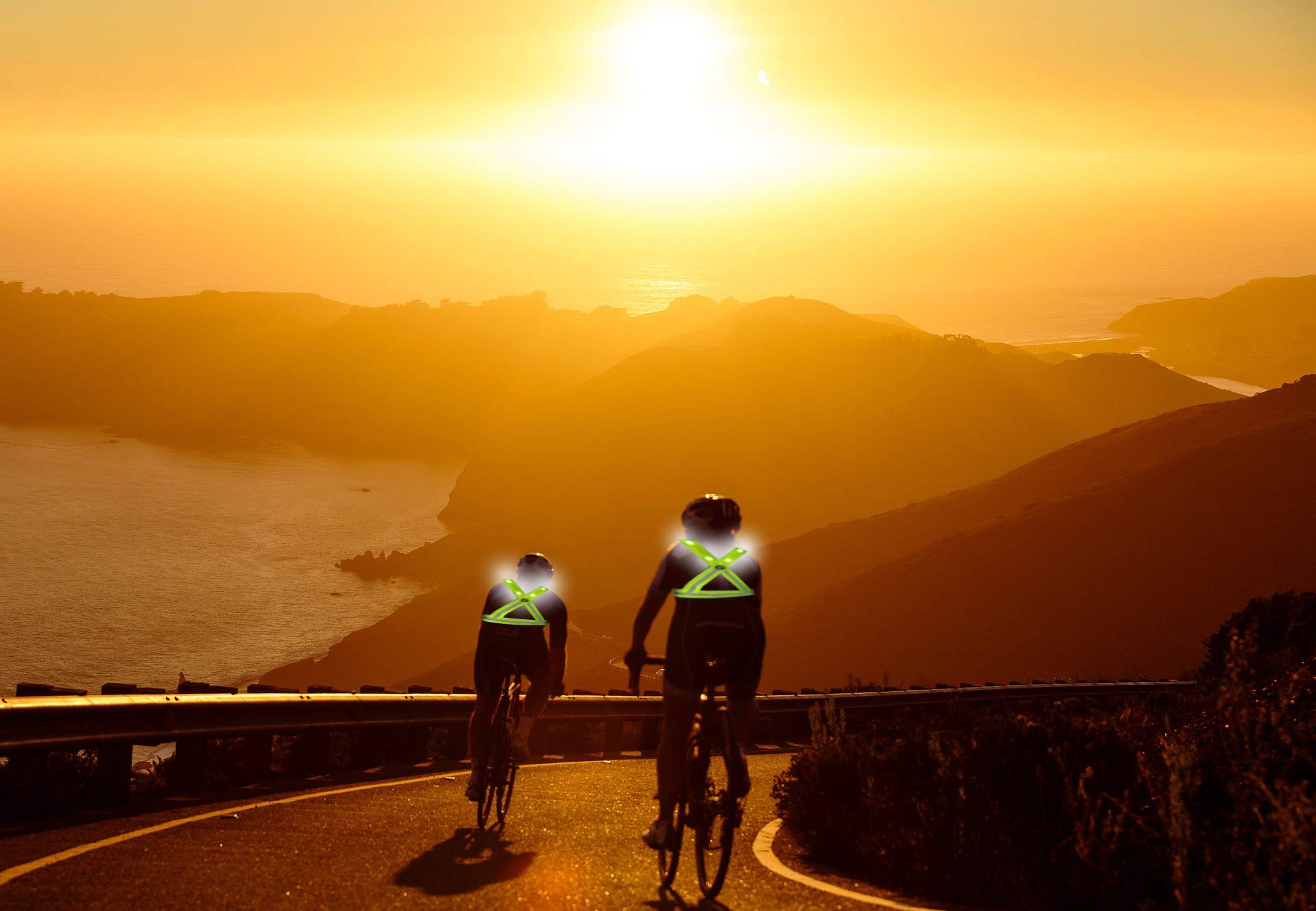 Atlecko 360° Rechargeable LED Running, Cycling, Hiking Reflective Vest & Belt for Men, Women & Kids - Safe & Comfortable - Bright Lights for High Visibility, Excellent Battery Life, Perfect for Night